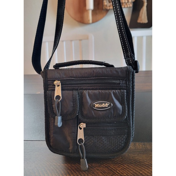 Mudd | Bags | Mudd Vintage Y2k Small Crossbody Black Organizer Logo ...